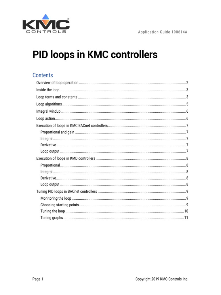 APPLICATION GUIDE AG190614A KMC PID Loops | PDF | Applied Mathematics