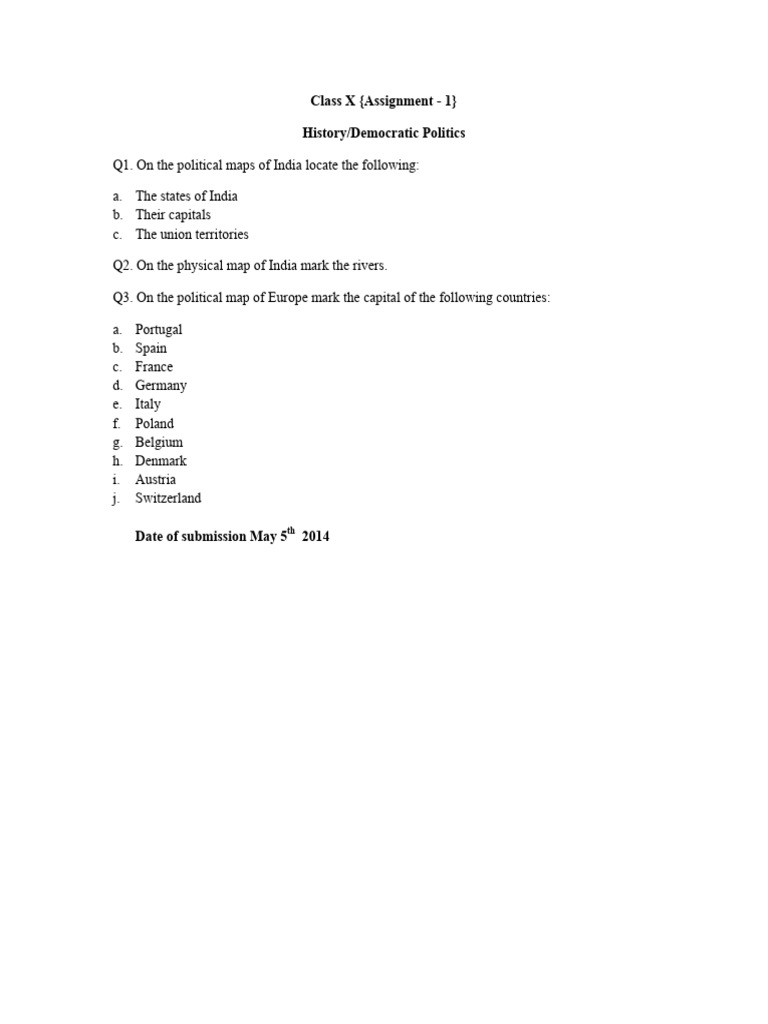 CBSE Class 10 History - Democratic Politics | PDF