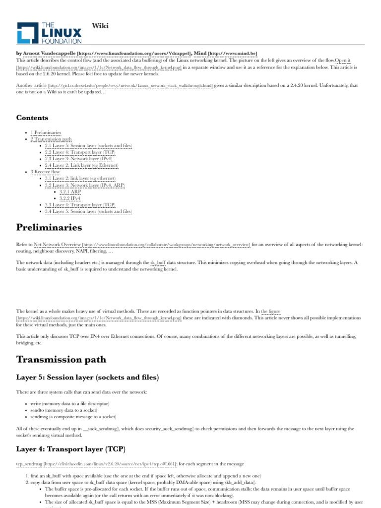 Networking Kernel Flow | PDF