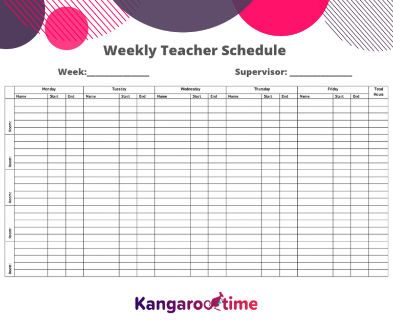 Weekly Teacher Scheduling Template | PDF