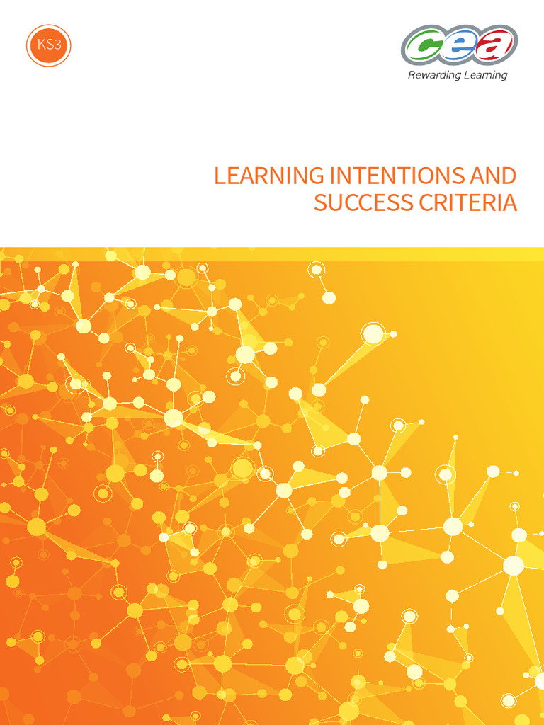 Learning Intentions and Success Criteria | PDF