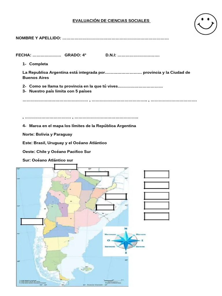 EVALUACIÓN DE CIENCIAS SOCIALES DE 4 Grado 26-05-24 | PDF