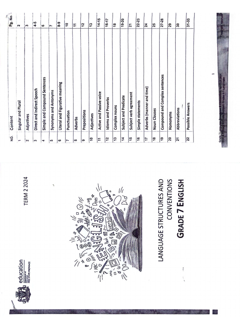 English Language Structures and Conventions | PDF