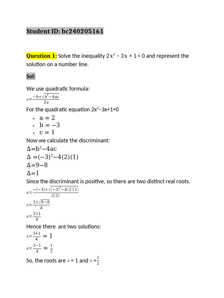Math Assignment - 1 | PDF