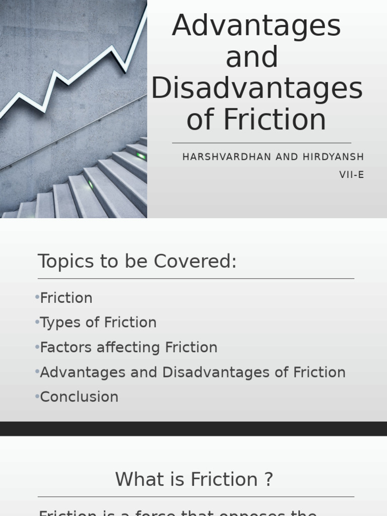 Advantages and Disadvantages of Friction | PDF