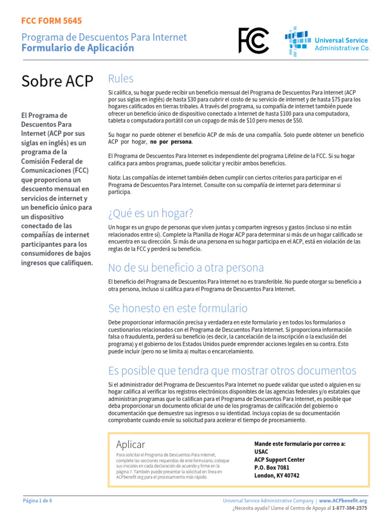 ACP Application Form Spanish | PDF