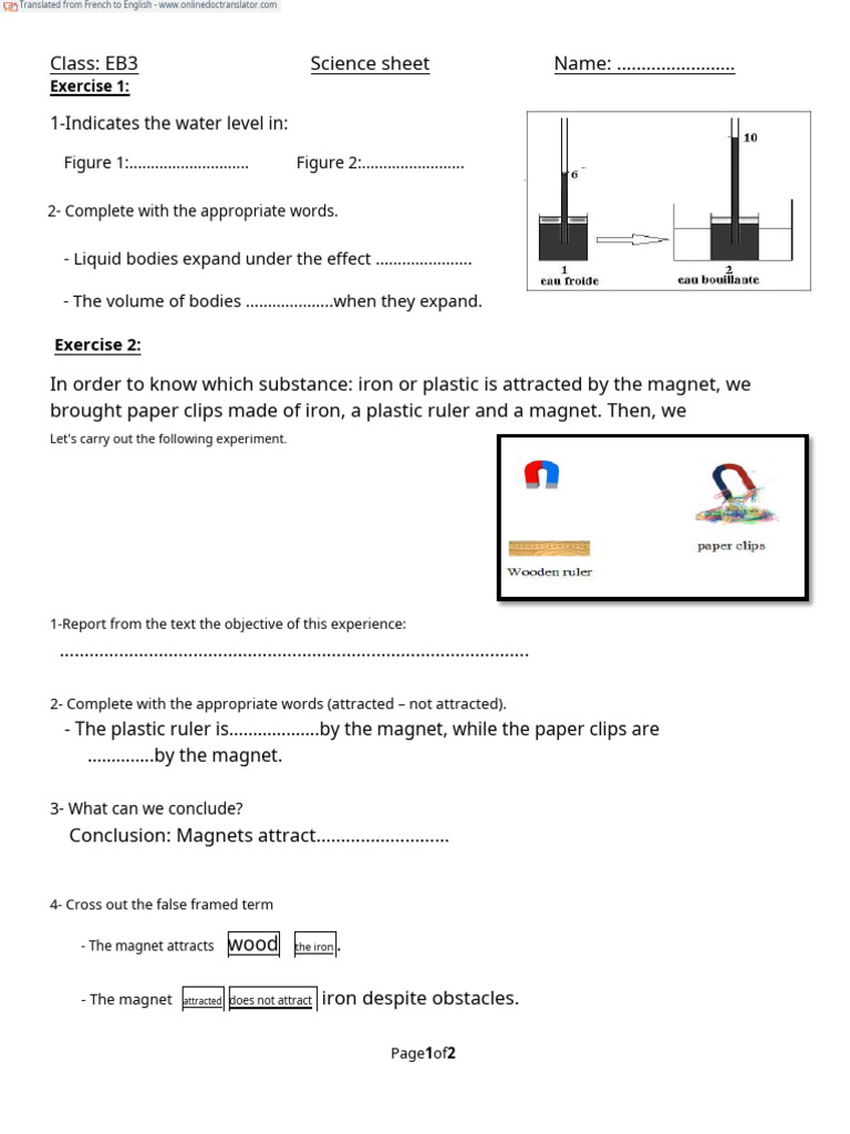 Eb3 f2 Fiche Be - Fr.en | PDF