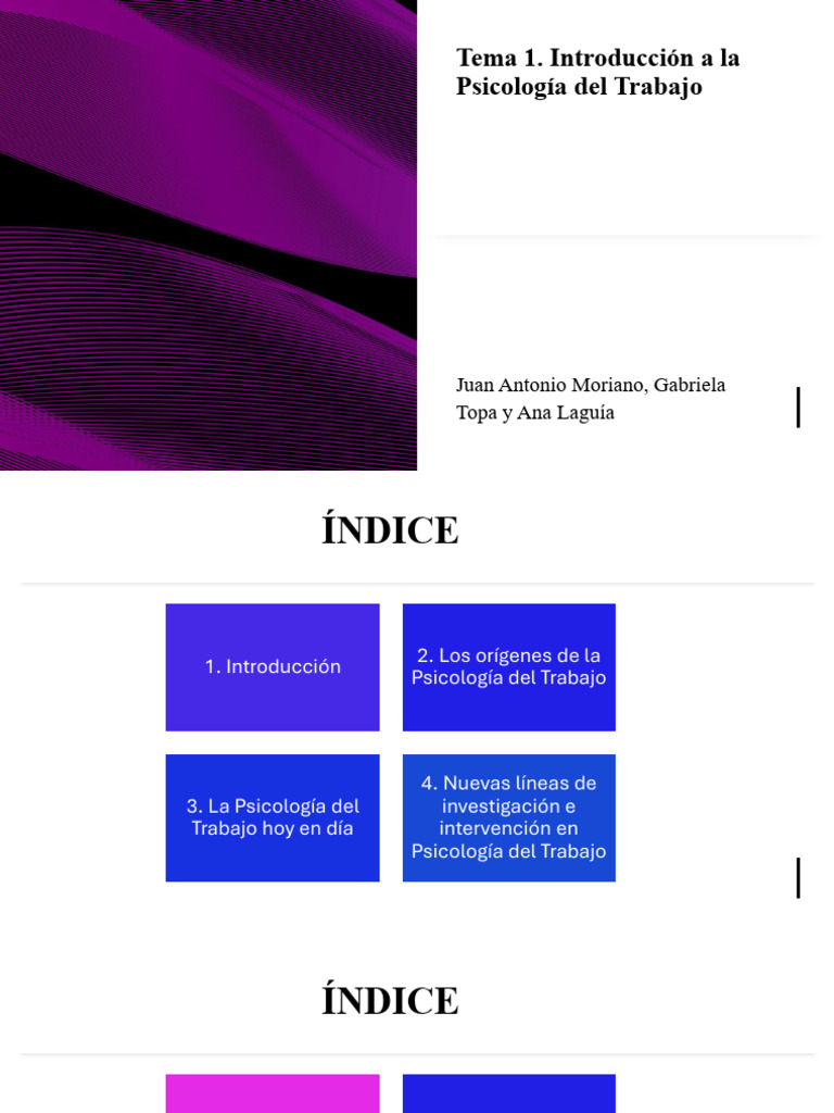 tema 1 Psicología del trabajo | PDF
