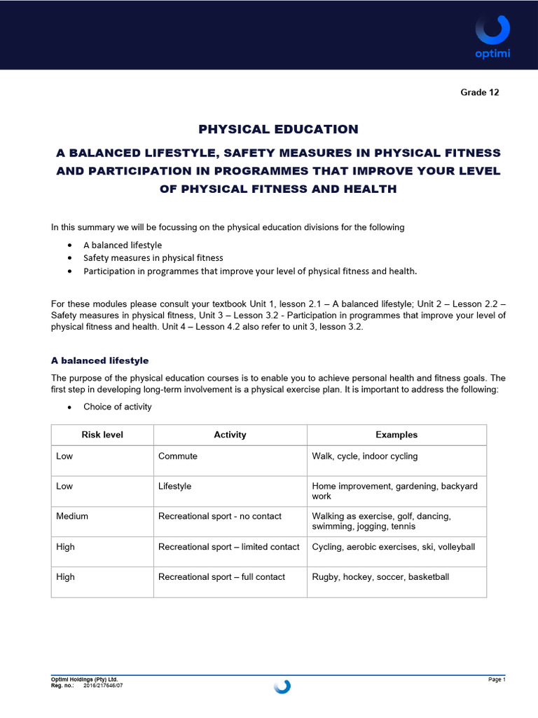 Physical Education | PDF
