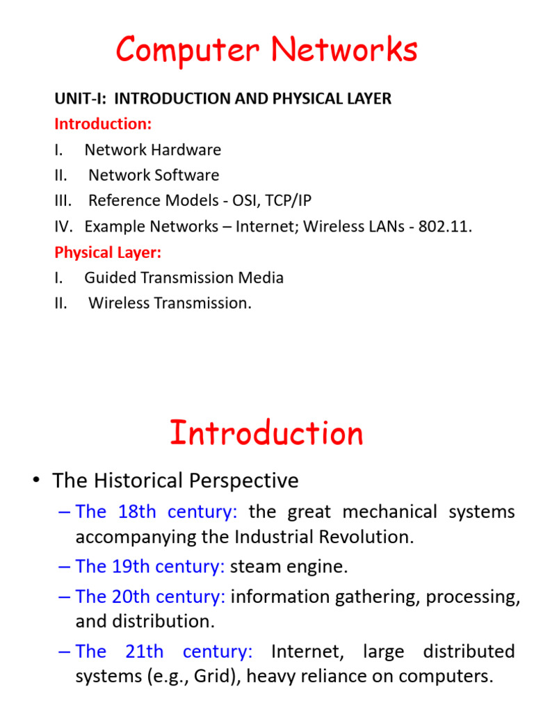 Unit 1 | PDF | Computer Network | Local Area Network