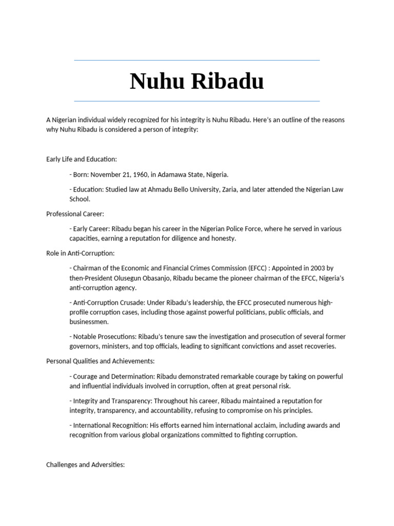 Nuhu Ribadu | PDF