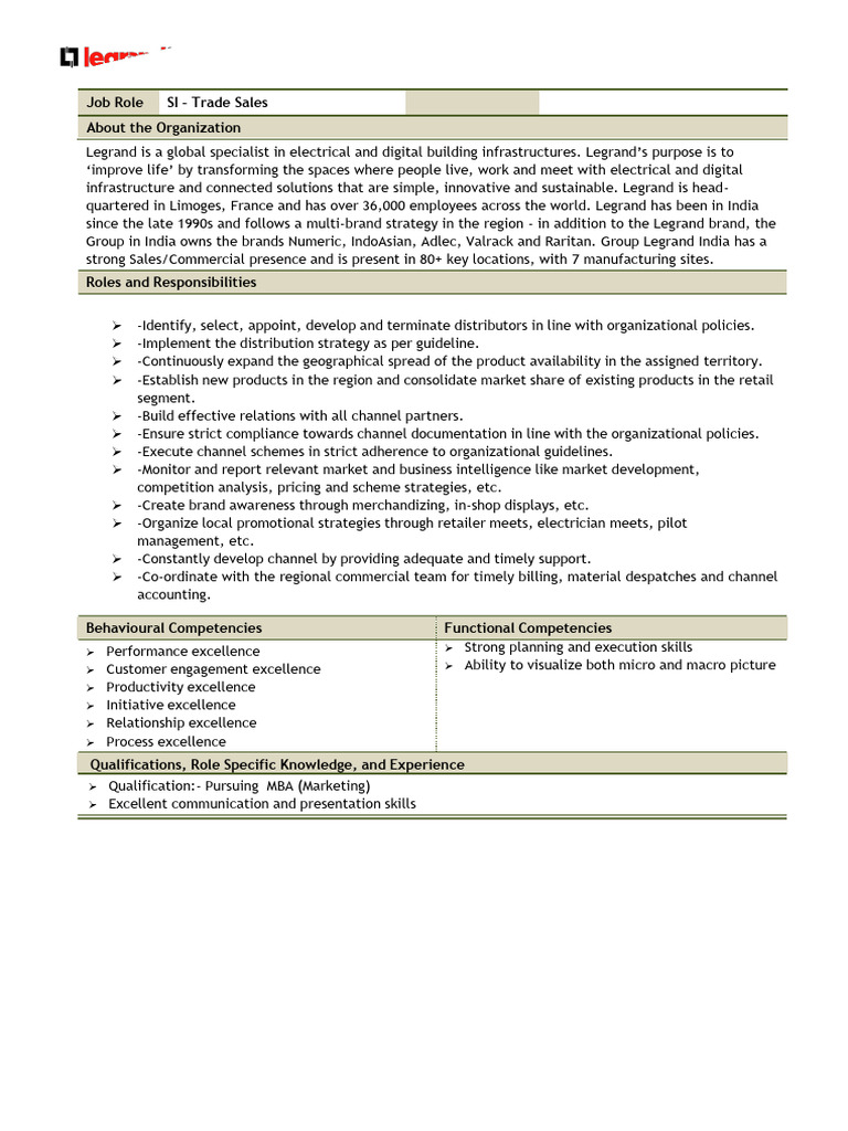 SI - Trade Sales | PDF