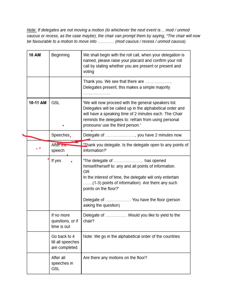 Judging Sheets and Chairs Script | PDF