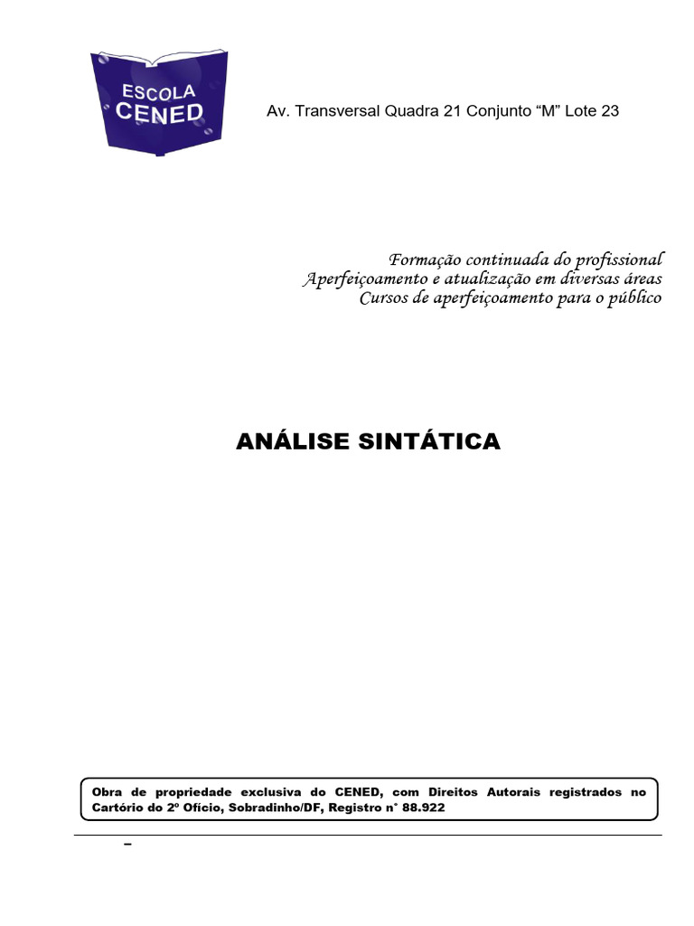 Analise Sintatica | PDF
