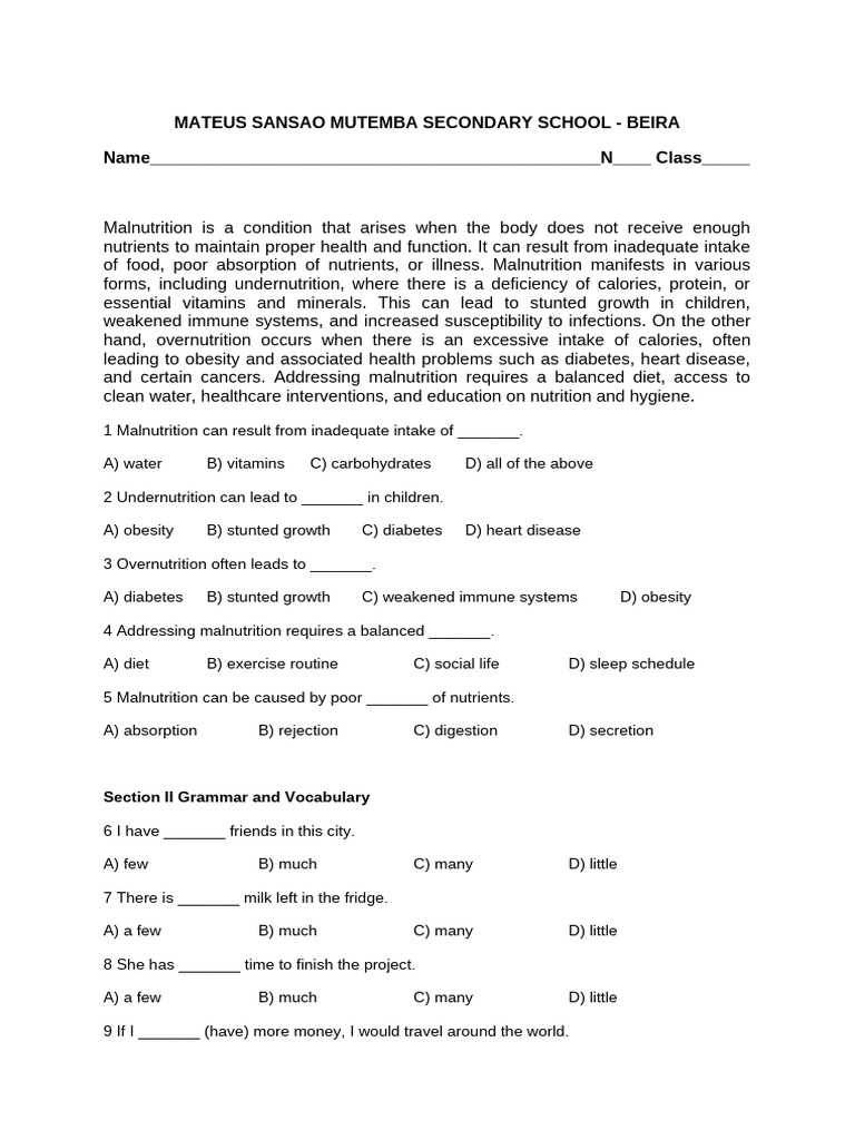 Mateus Sansao Mutemba Secondary School - Beira | PDF