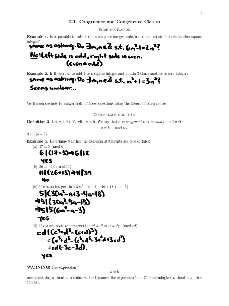 Chapter 2 Handouts Math 302 | PDF