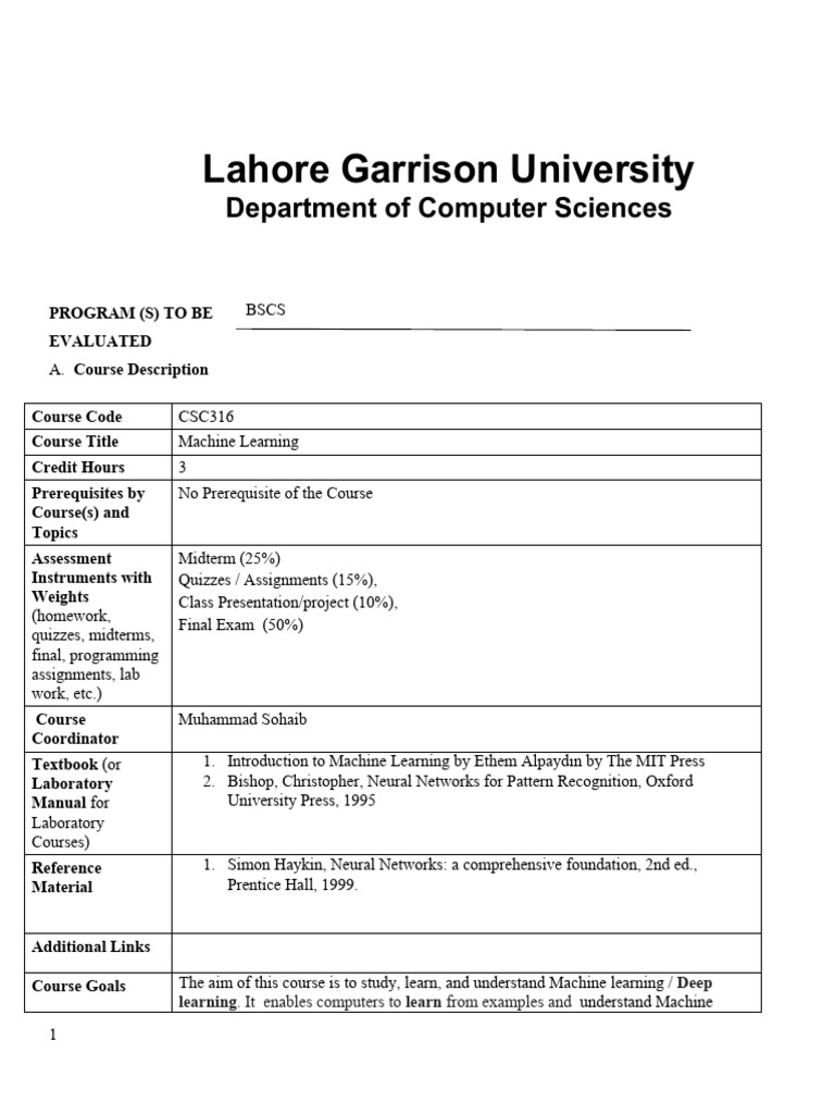 Mchine Learning Outlines | PDF | Machine Learning | Artificial Intelligence