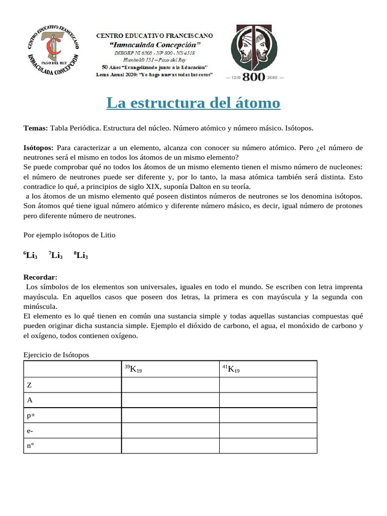 4 - Estructura de Los Átomos | PDF