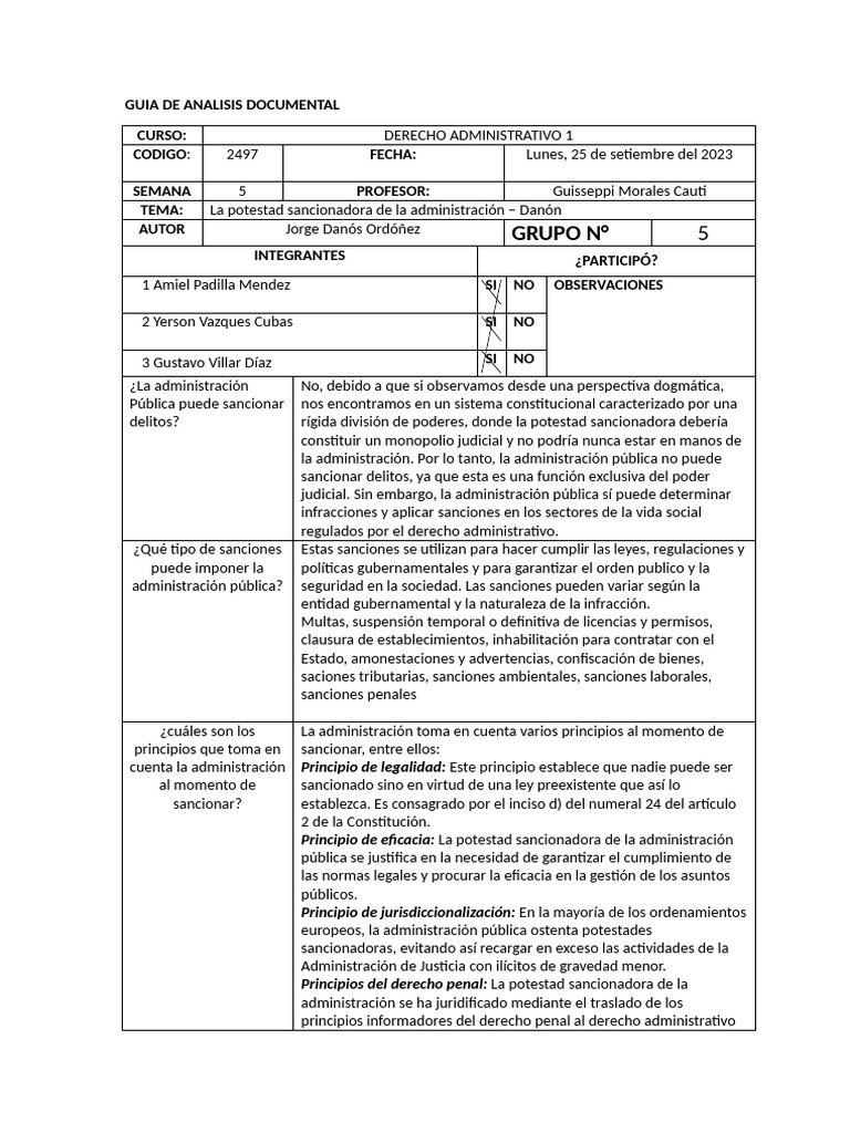 S5 Guia de Análisis Documental - Adm1 | PDF
