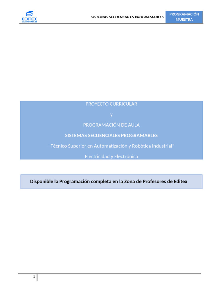 Programacion Sistemas Secuenciales Programables_muestra | PDF