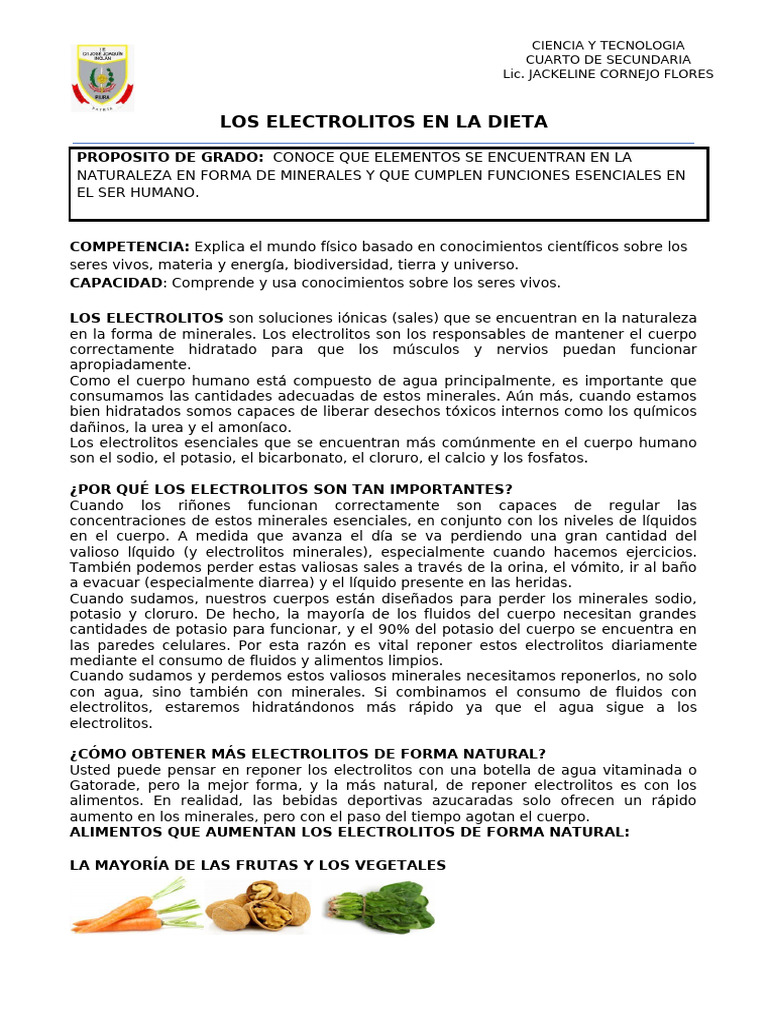 Los Electrolitos | PDF