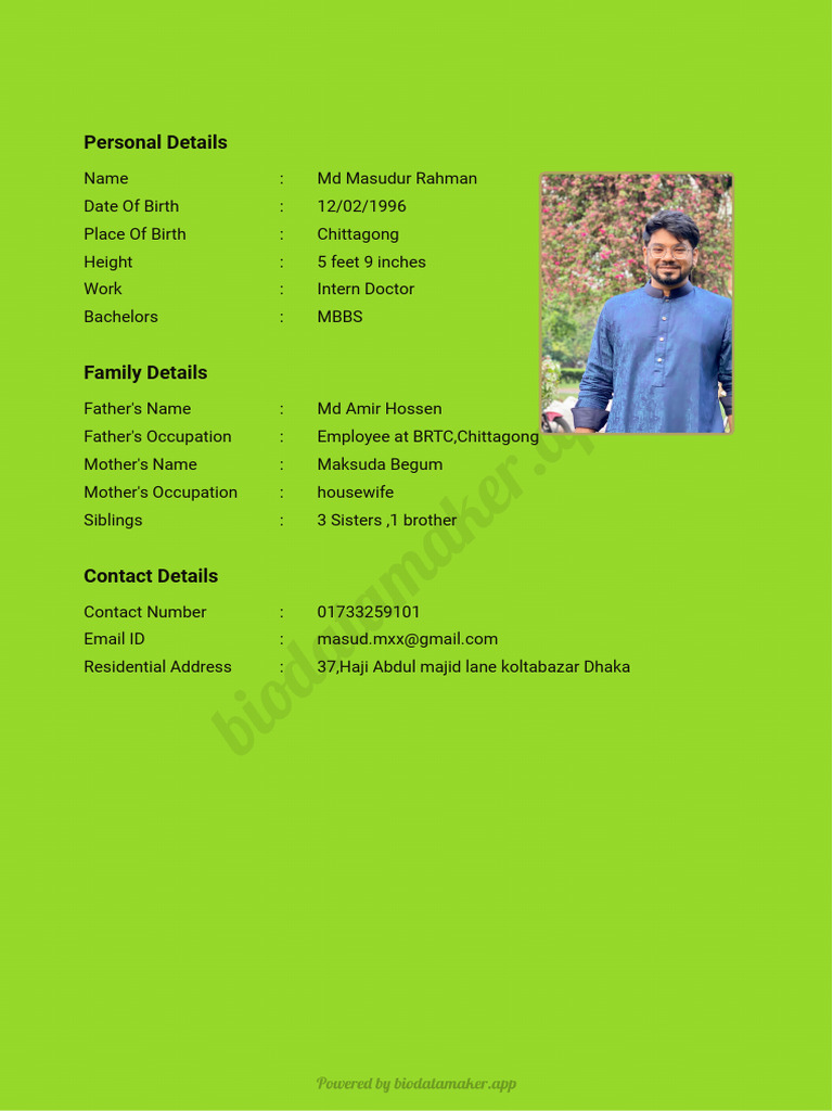 Biodata | PDF