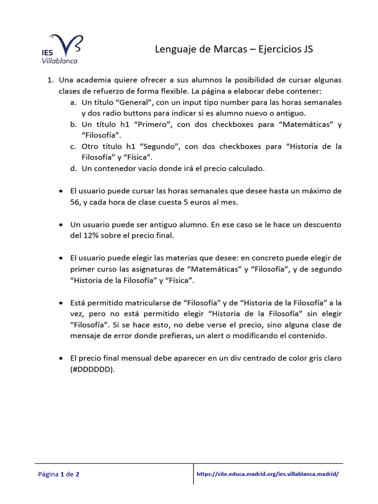 5 UT3 EjerciciosJS 2 | PDF