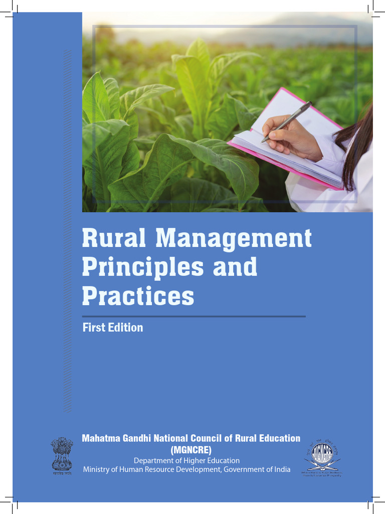 Rural Management Principles and Practices - First Edition | PDF