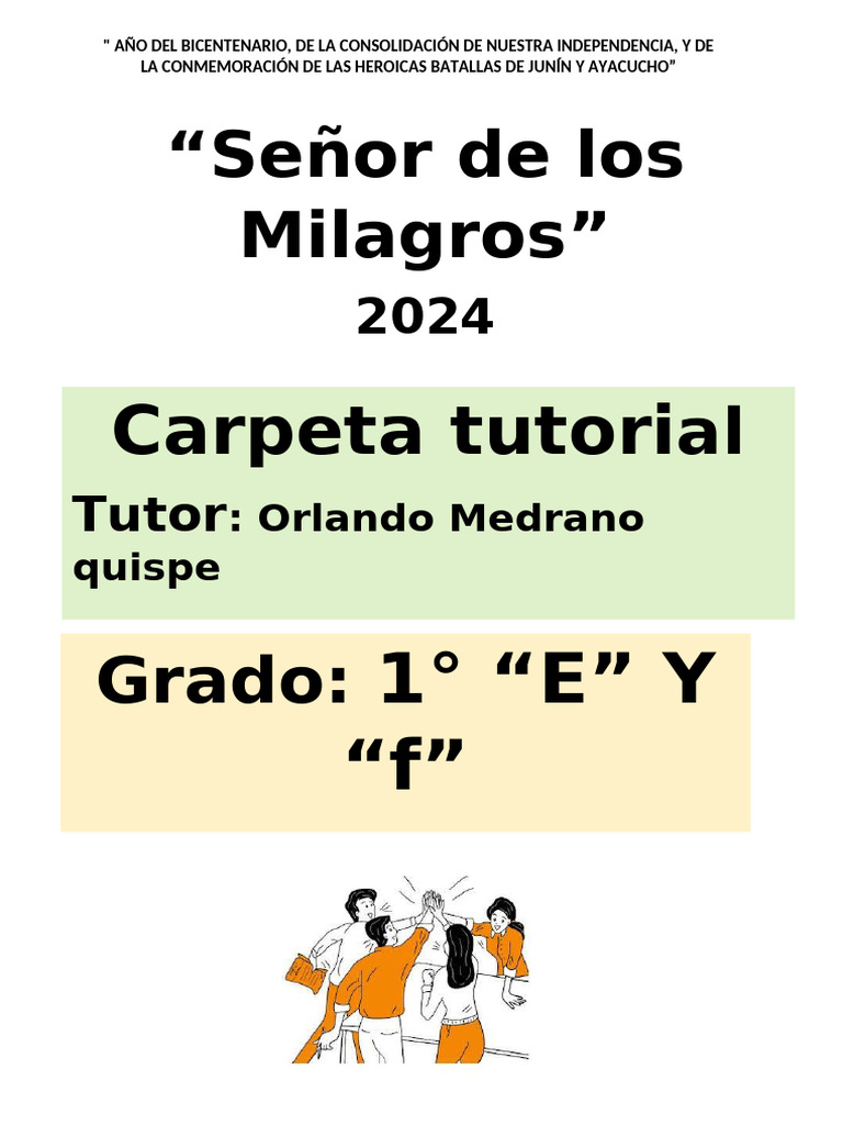 Carpeta Del Tutor-1° | PDF