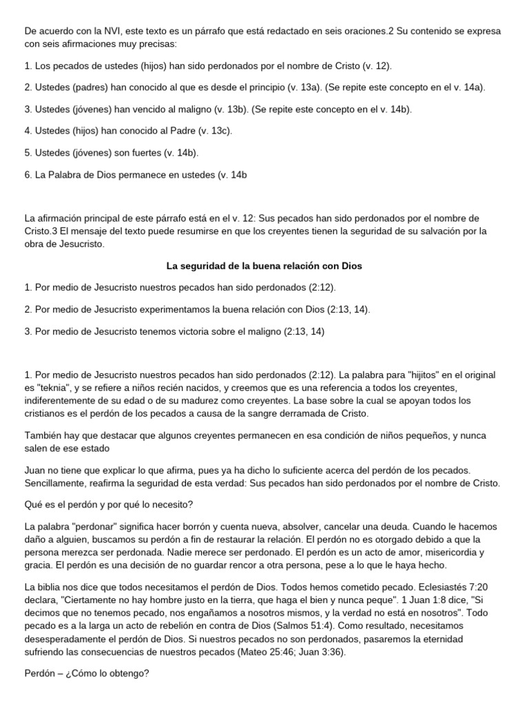 1 Juan 2-12-14 | PDF | Pecado | Religión y espiritualidad