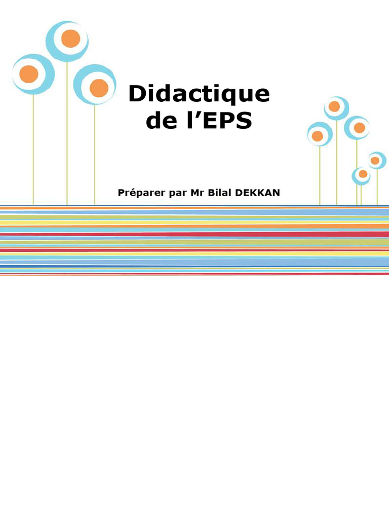 La Didactique d'EPS | PDF