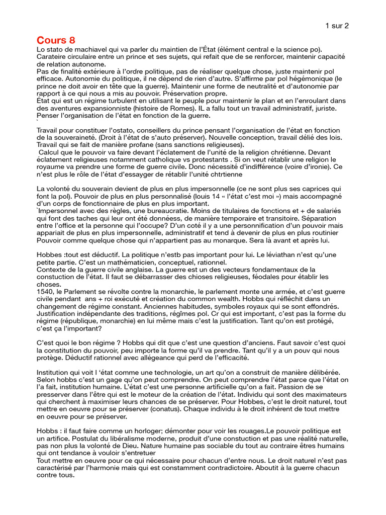 Cours Philo Final | PDF