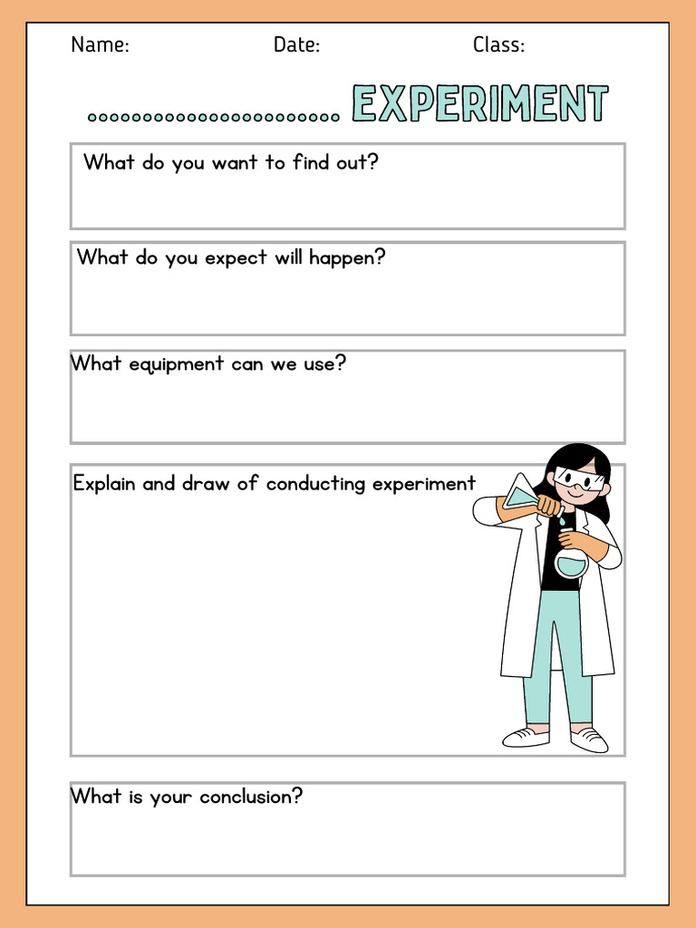 Making Predictions Science Digital Worksheet Orange Green Lined ...