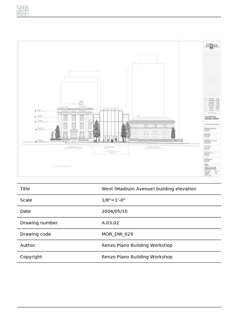 Renovation and Expansion of The Morgan Library Mor DW 029 | PDF