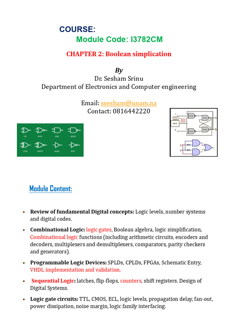 PPT5 - Boolean Simplifications - KMaps | PDF