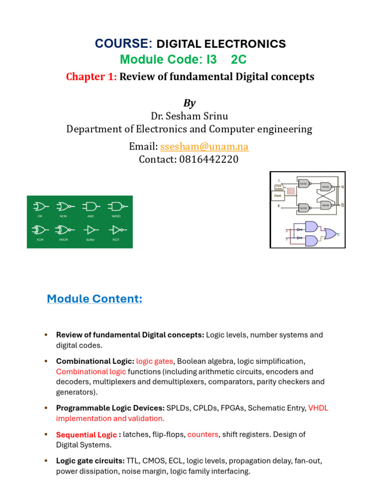 DE CLASS1 PPT Final | PDF