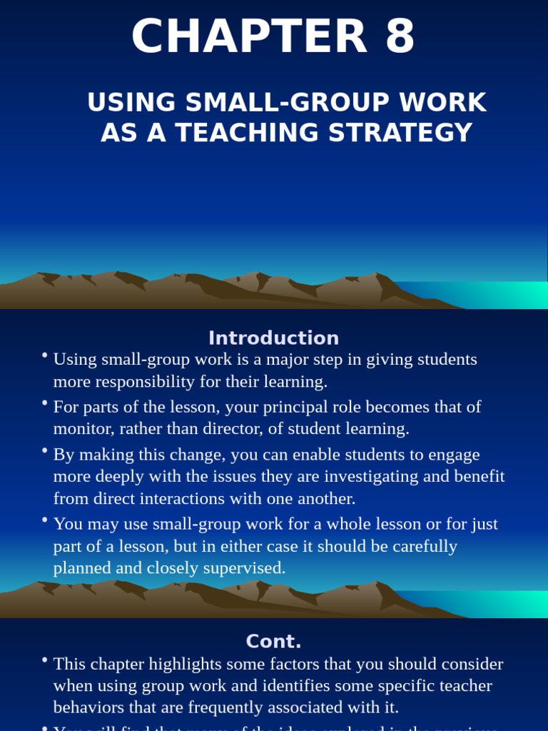 Chapter 3 Small-Group Work | PDF