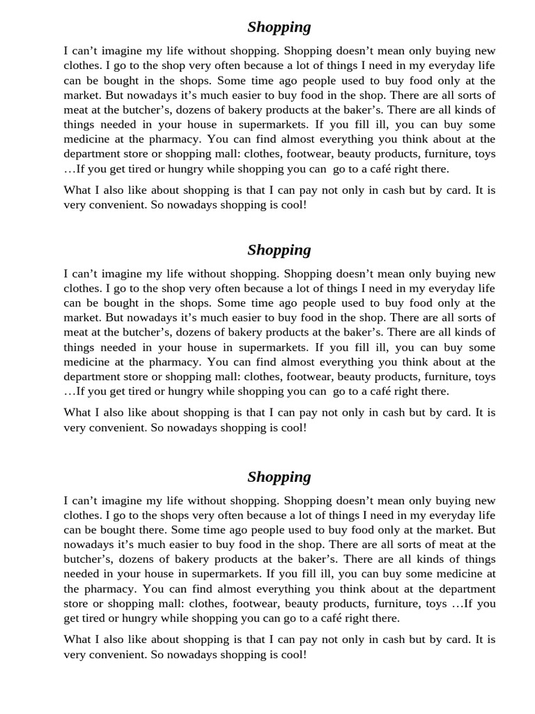 Shopping | PDF