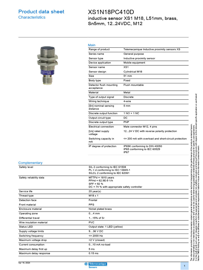 XS1N18PC410D Datasheet | PDF