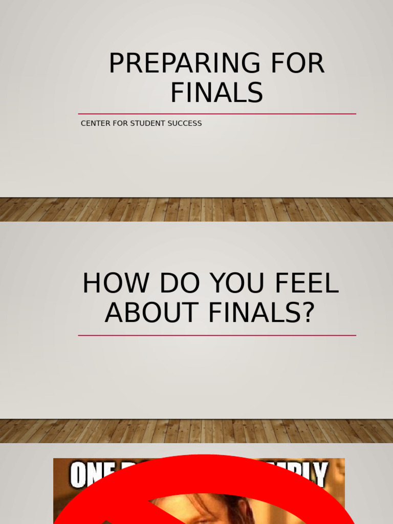 Preparing For Finals | PDF