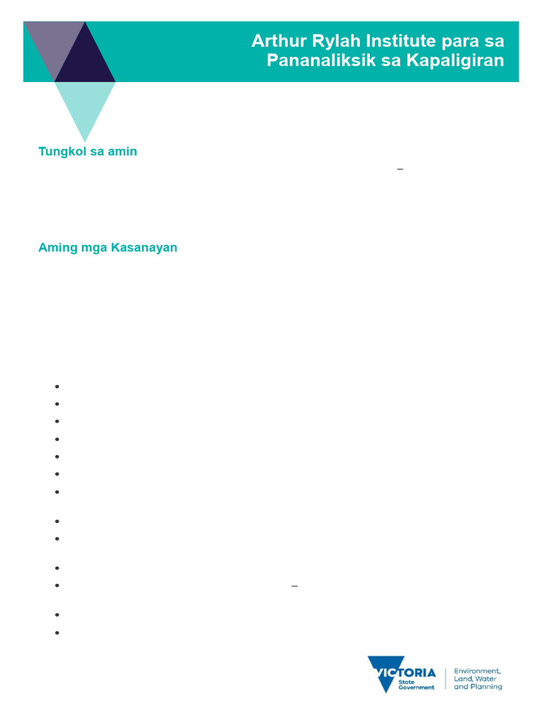 Tagalog - 86266 p1 Translation Arthur Rylah About Us | PDF | Ecology ...