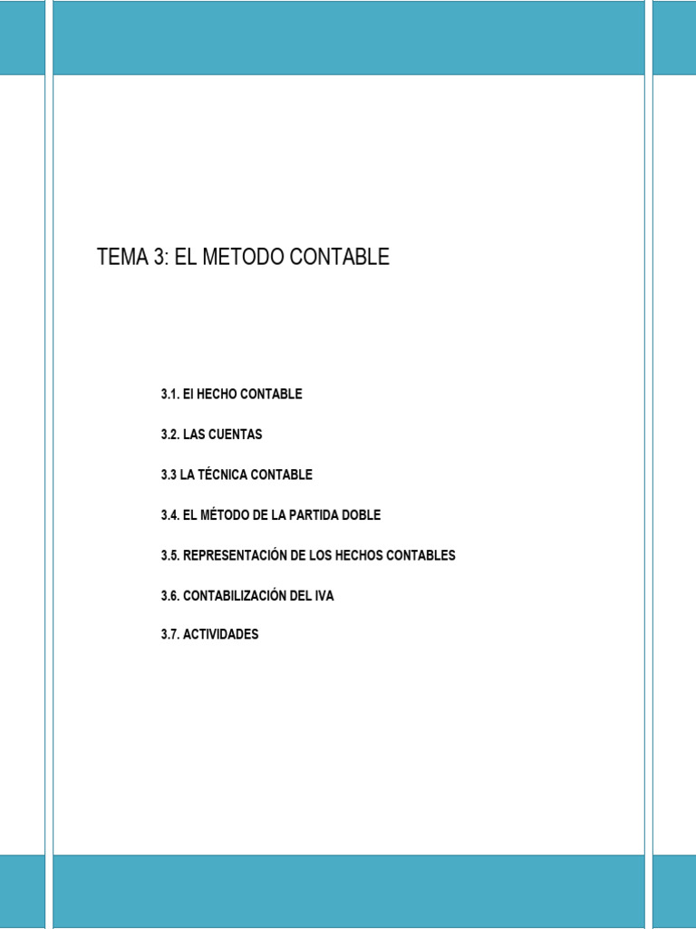 Tema 3 El Método Contable | PDF