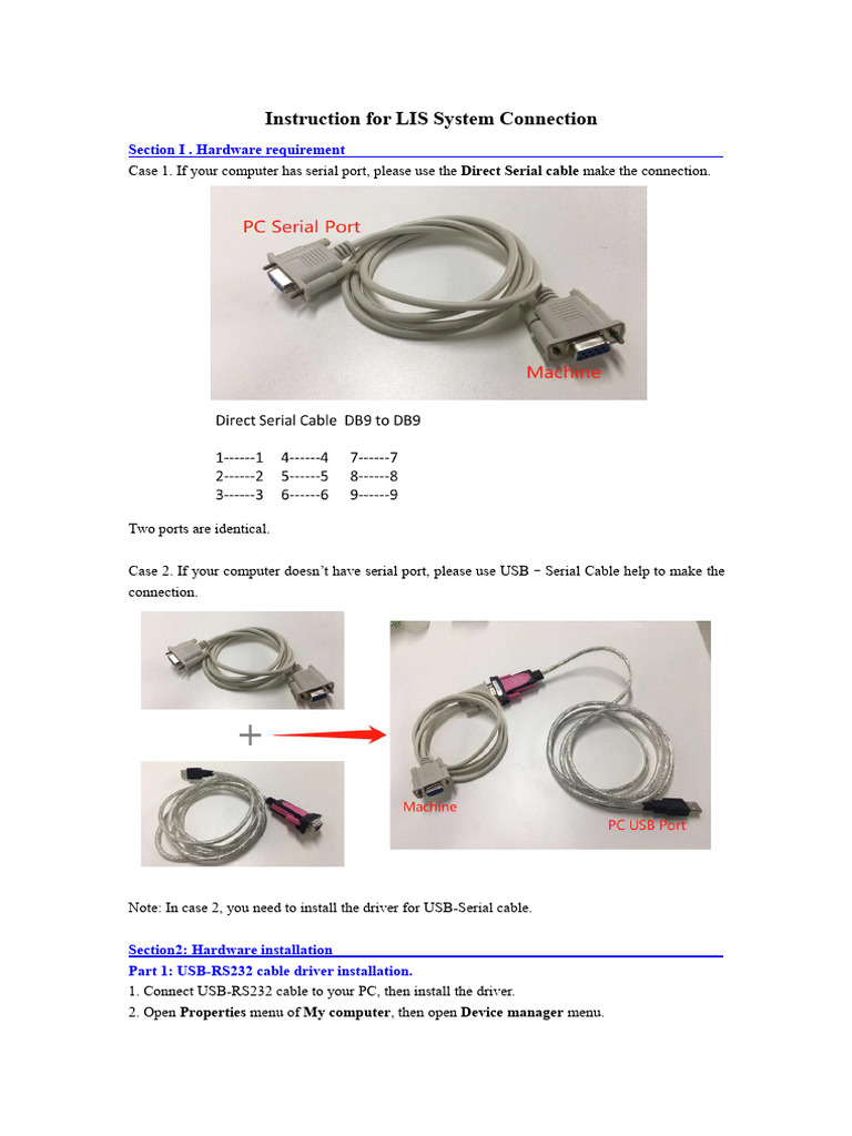 DEA Instruction For LIS System Connection V1.0 | PDF