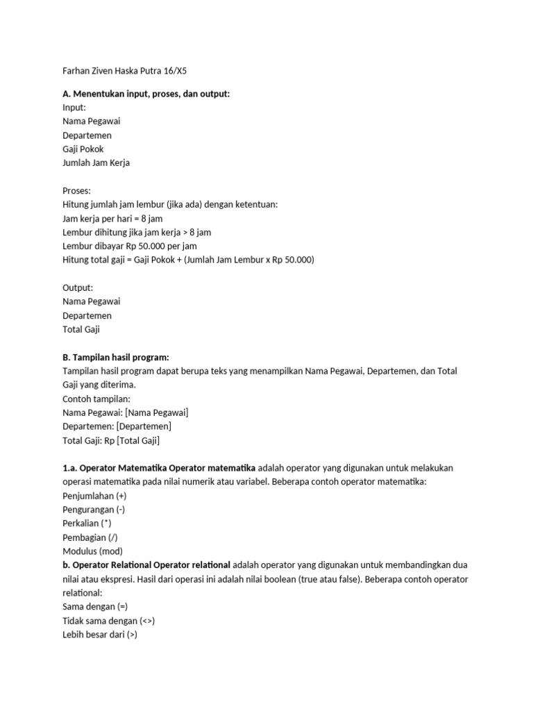 Tugas Algoritma 2 Farhan 16 | PDF