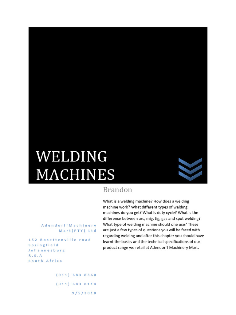 Welding Machines | PDF