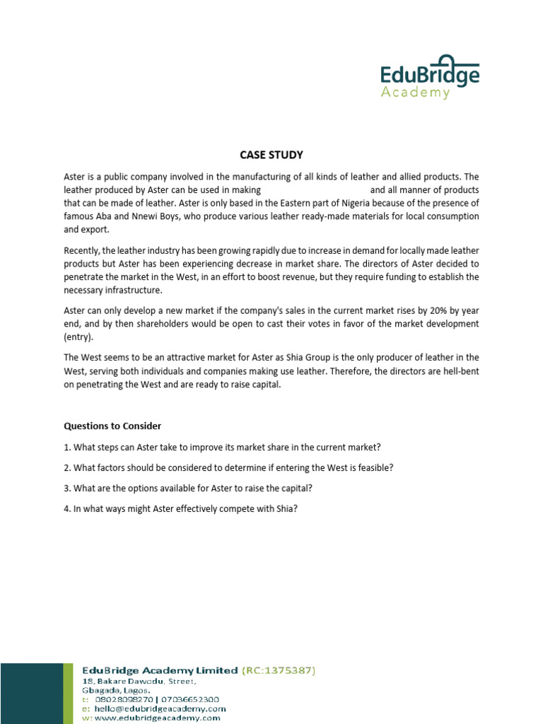 EduBridge Academy Admission Case Study | PDF