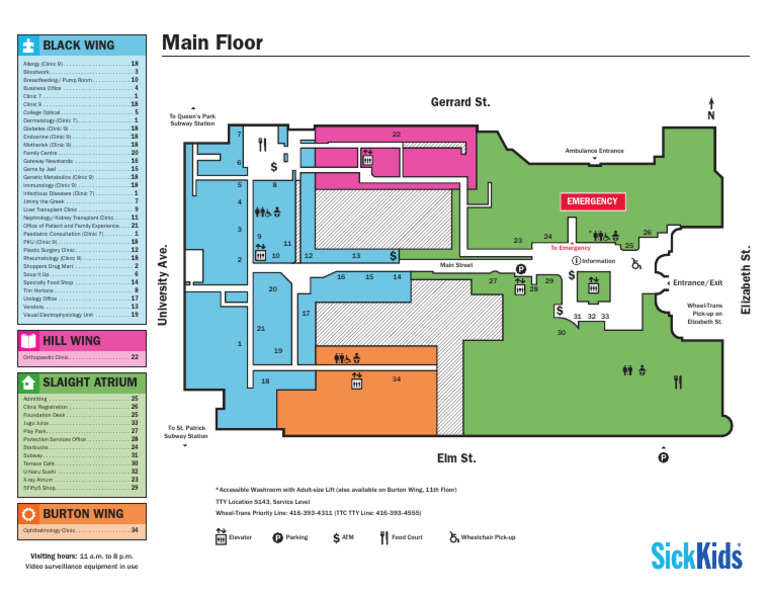 Sickkids Main Floor Map | PDF