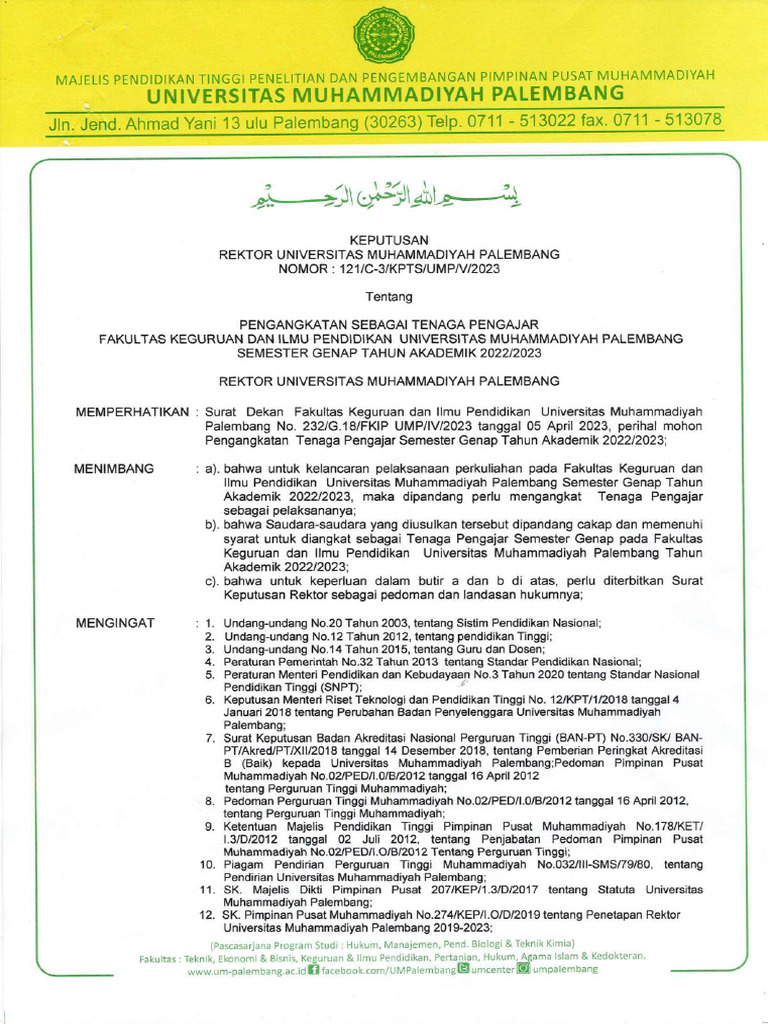 SK Mengajar Genap 2022-2023 | PDF