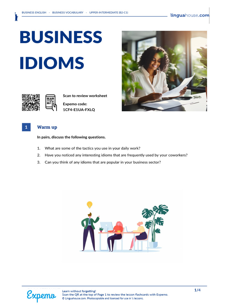 Business Idioms American English Student | PDF