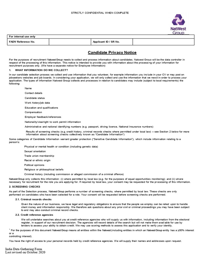 Candidate Privacy Notice | PDF